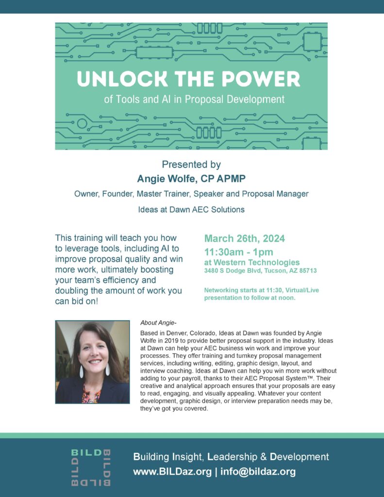 BILD Workshop: Unlock the Power of Tools and AI in Proposal Development ...